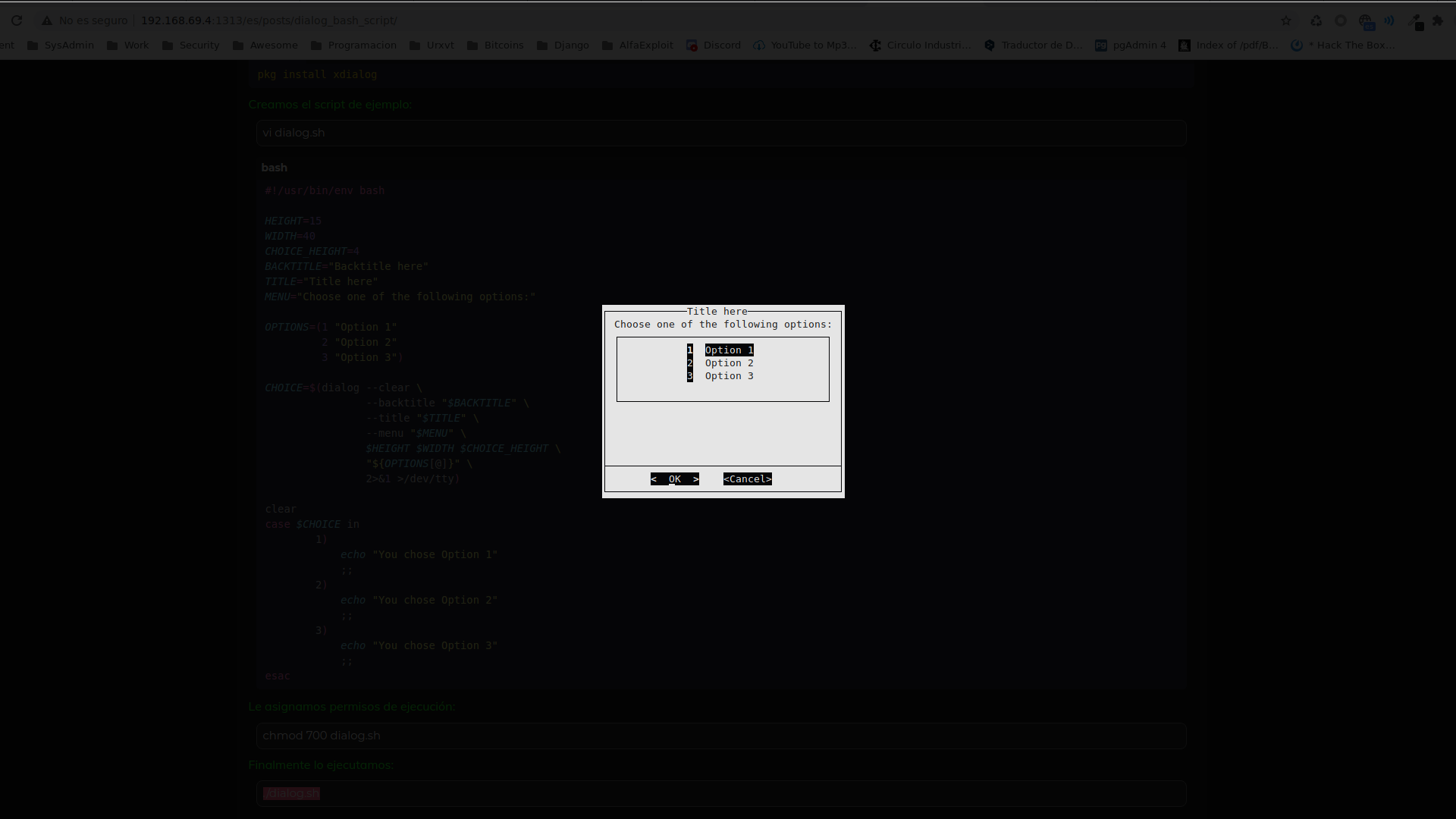 Dialog Bash Script Alfaexploit
